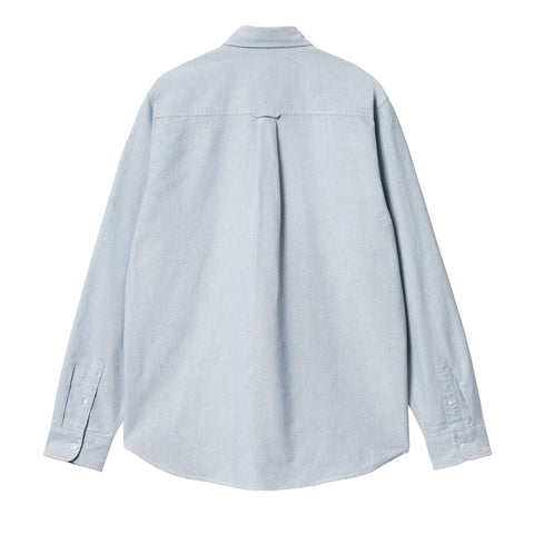 CARHARTT WIP L/S C-LOGO SHIRT // PRUSSIAN BLUE/WHITE. – Collateral