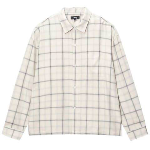 STÜSSY SHADOW PLAID RAYON SHIRT // NATURAL. – Collateral